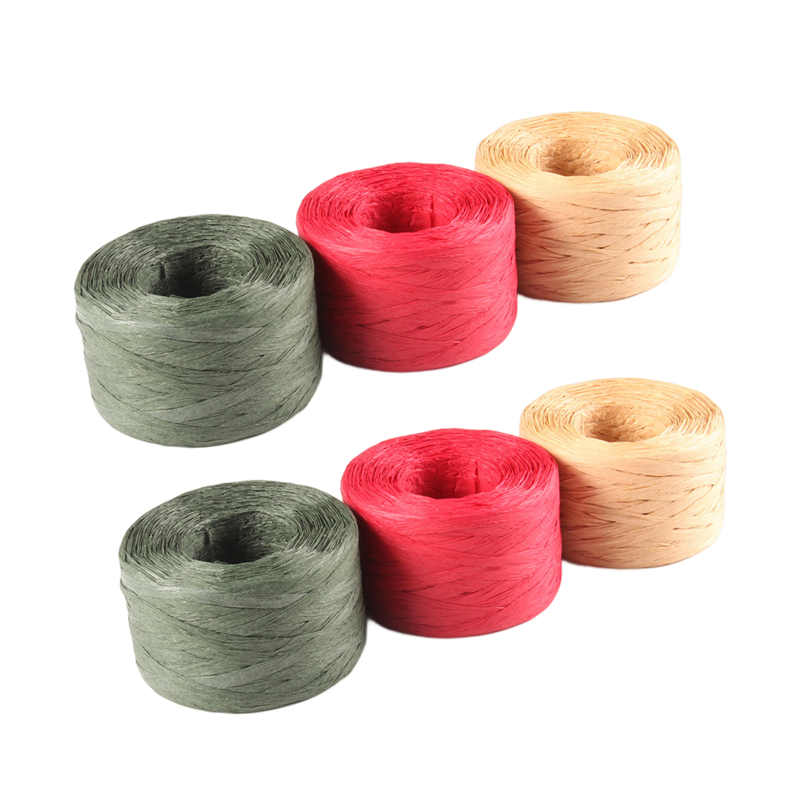 6 Rolls Craft Projects Crochet Gardening Packing Cord Raffia Paper ...