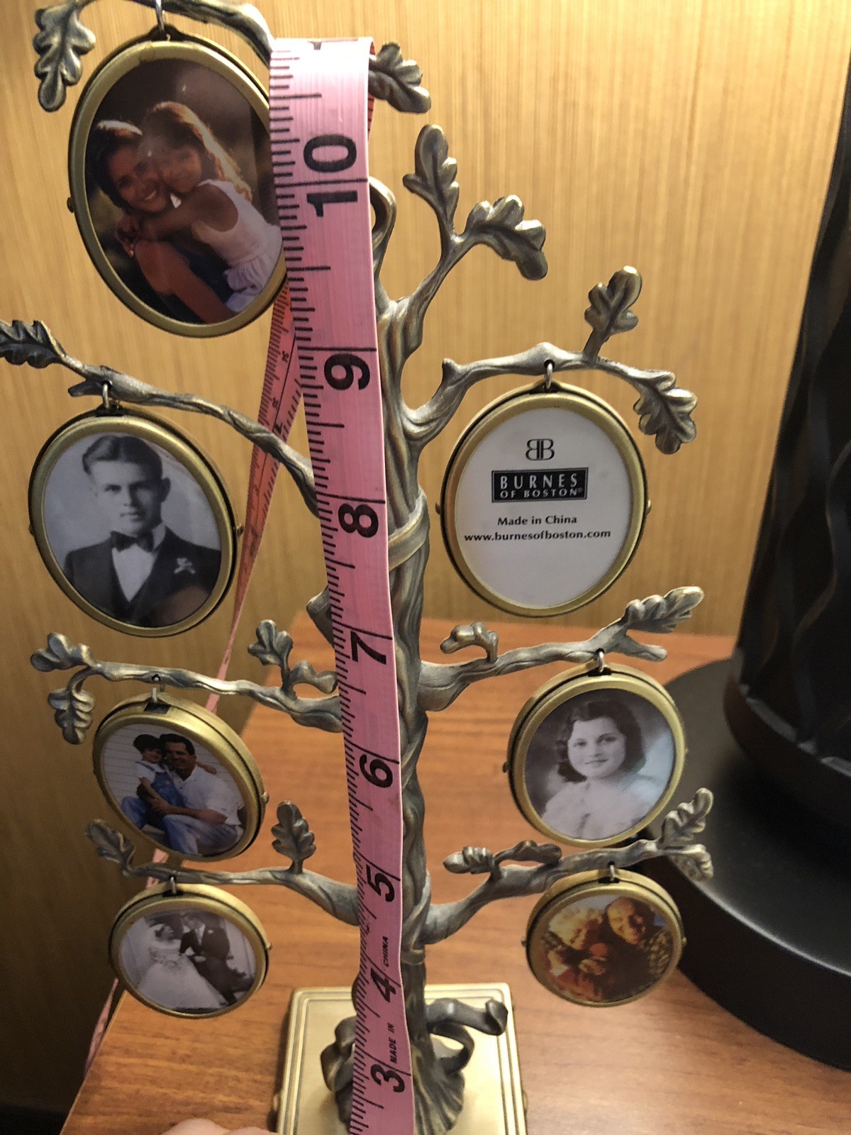 Burnes of Boston Family Tree Stand 14 Photo Picture Frame Silver Pewter ...