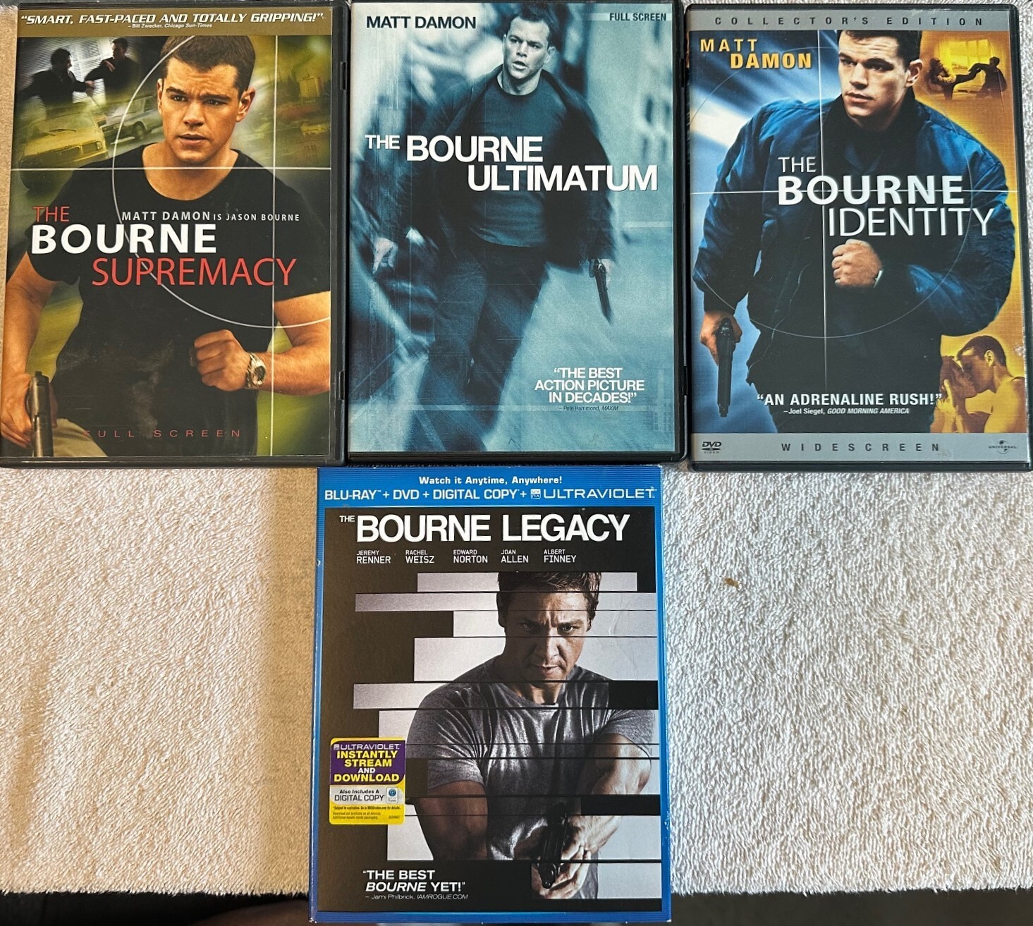 ULTIIMATE JASON BOURNE COLLECTION - LOT OF 4 DVDS - EXCELLENT COND ...
