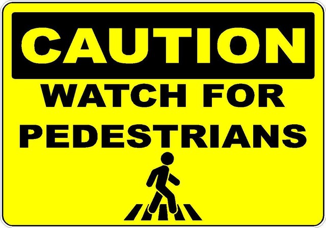 CAUTION WATCH FOR PEDESTRIANS DECAL SAFETY SIGN STICKER OSHA COMPANY ...