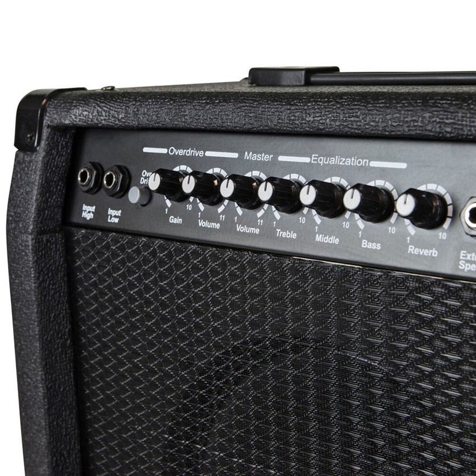 40W Guitar Electric Combo Amplifier Amp w/ Spring Reverb Black Pro ...