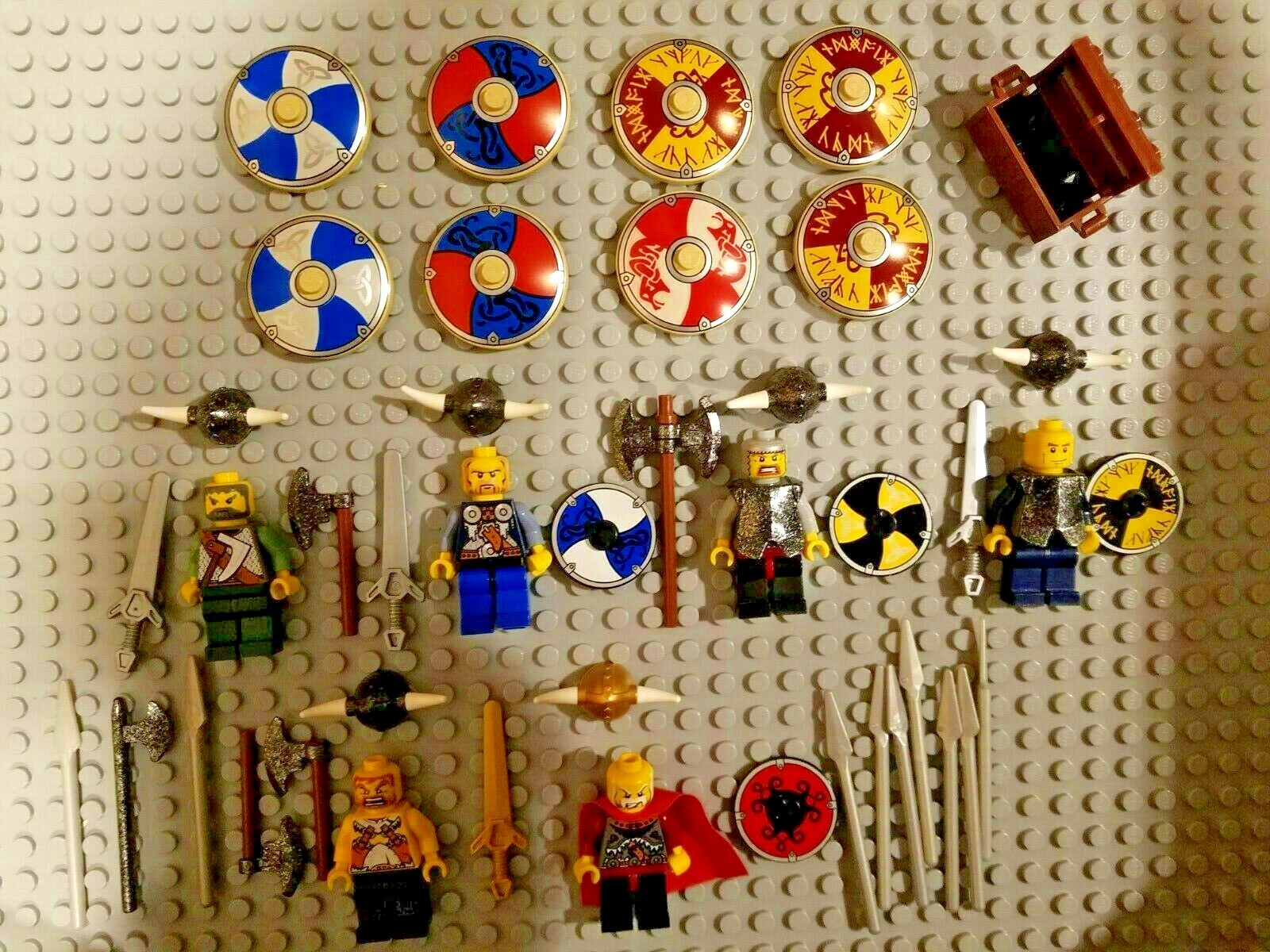 LEGO Vikings Set 7019 Viking Fortress Fafnir Dragon Complete Minifigs ...