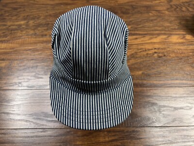 vintage train engineer Railroad SnapBack Hat Cap USA MADE striped | eBay