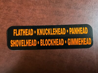 Motorcycle Sticker for Helmets or toolbox #529 Flathead Knucklehead ...