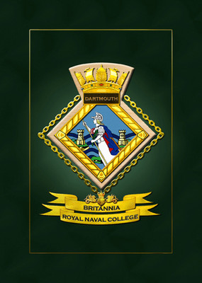 BRNC DARTMOUTH FRAMED SHIPS BADGE/CREST - HUNDREDS OF HM SHIPS IN STOCK ...