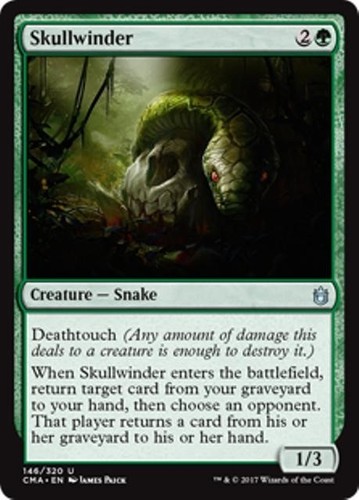 SKULLWINDER Commander Anthology MTG Green Creature — Snake Unc | eBay