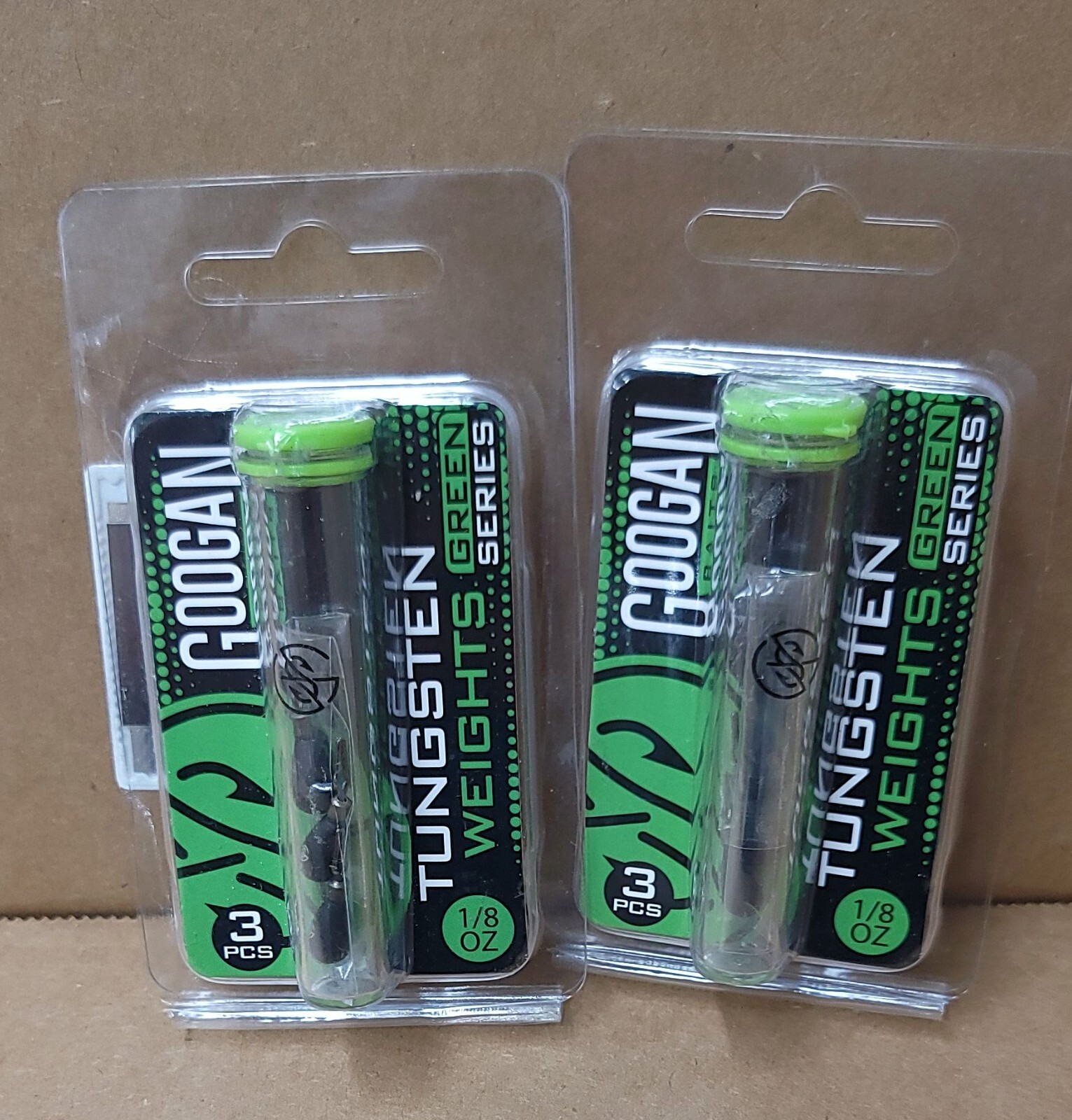 2 Pks Googan Squad Tungsten Weights Green Series 1/8 New | eBay