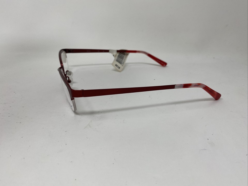 TI FLEX 2101 615 RED 50/18/135 FLEX TITANIUM EYEGLASSES Half Rimless ...