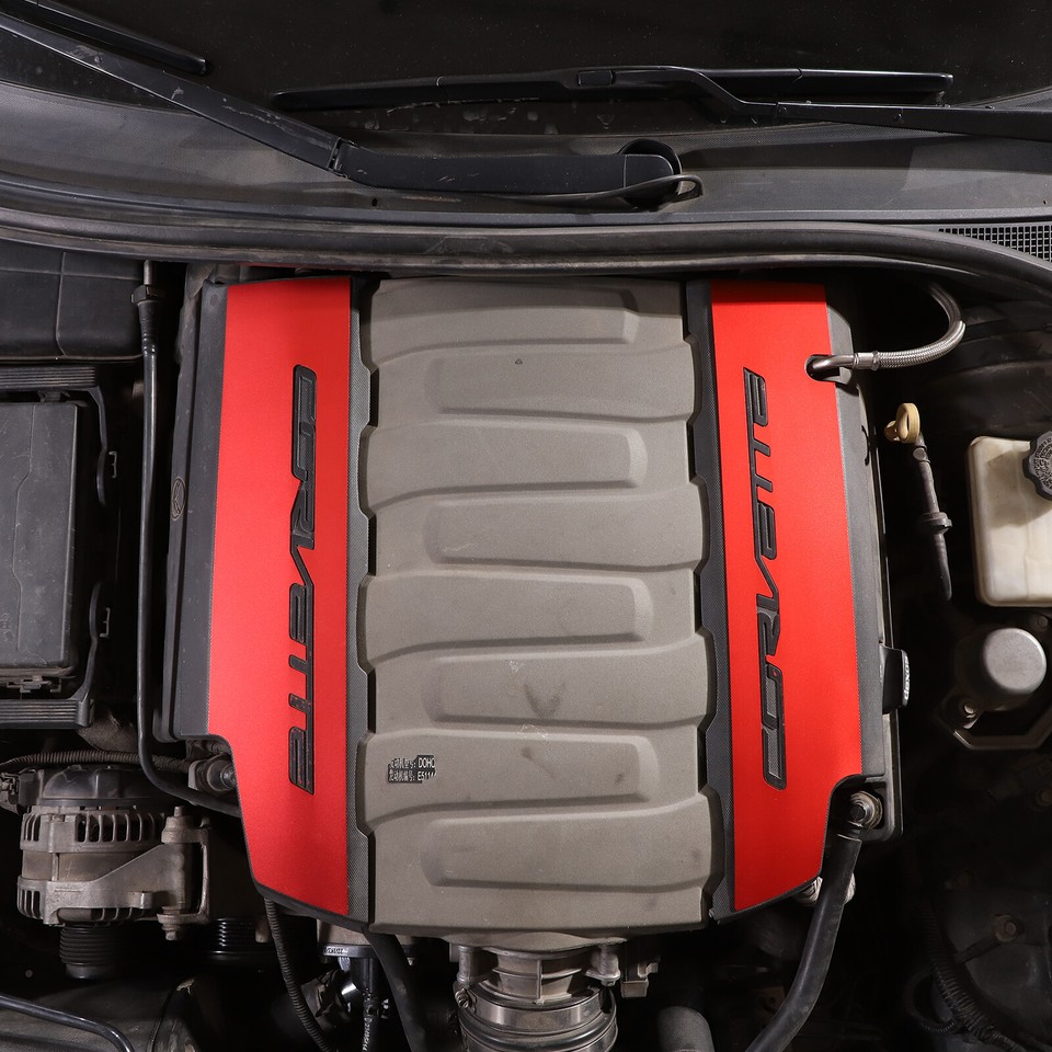 2PCS Red Aluminum Alloy Engine Side Panel Trim Covers For Corvette C7 ...