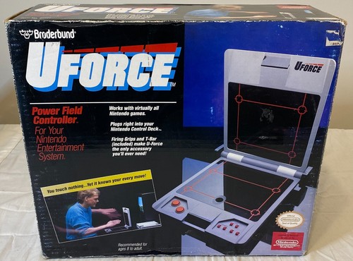 1989 NINTENDO NES BRODERBUND U-FORCE POWER FIELD MOTION CONTROLLER NEW ...