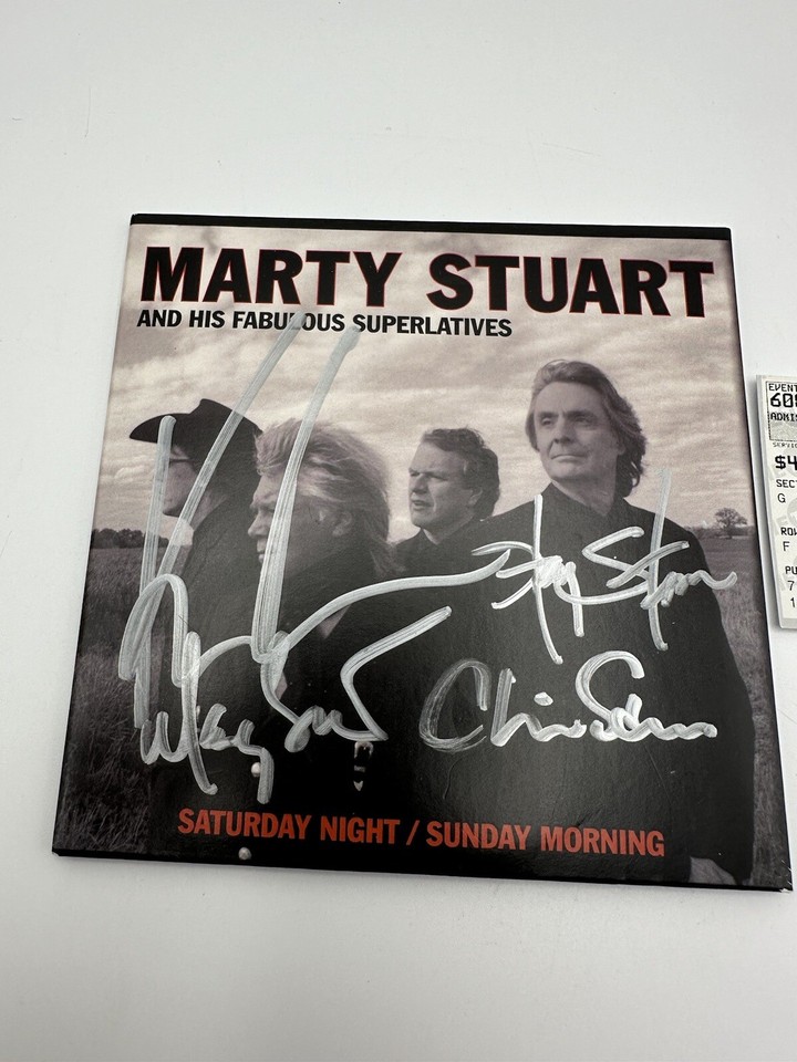 MARTY STUART Saturday Night/Sunday Morning 2xCD Autographed Signed ...