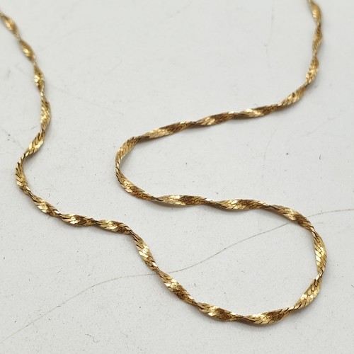 14k Italian Yellow Gold Twisted Rope Chain Necklace 17" | eBay
