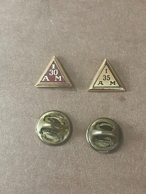 IAM UNION PINS - 30 YEAR - 35 YEAR BOTH PINS ONE PRICE | eBay