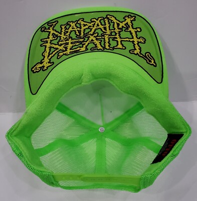 Metal Head Black Death Thrash Colors NDScum Neon Green Trucker Snapback ...