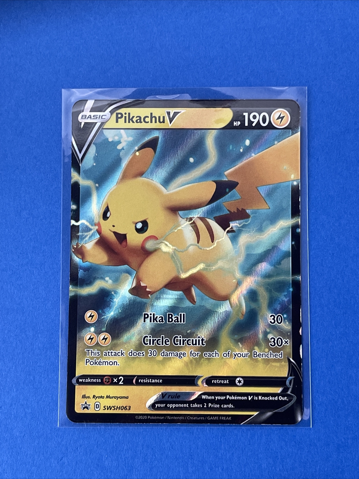 Pokémon TCG Pikachu V SWSH Black Star Promo SWSH063 Holo Promo | eBay