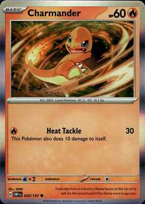 Pokemon Obsidian Flames Holo Charmander 026/197 Near Mint (DB) | eBay