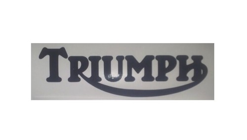 Triumph Tank vinyl cut sticker / decal , 295mm x 90mm Black or choose a ...
