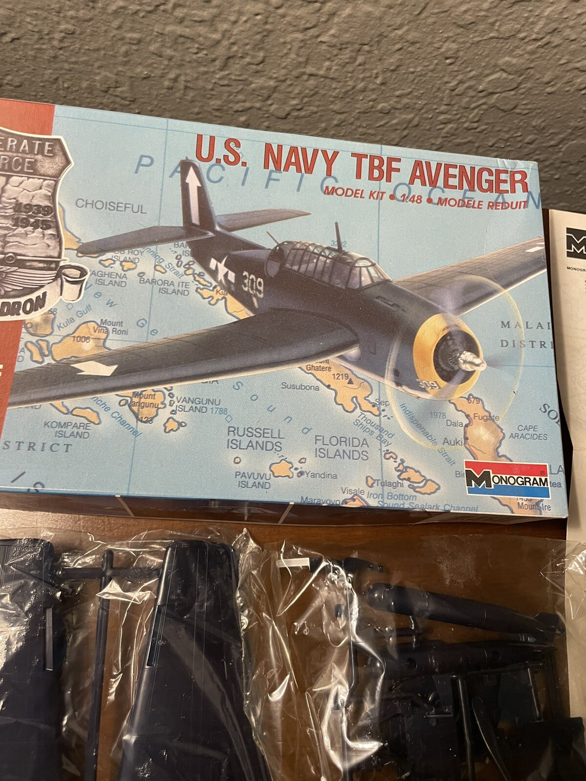 U.S. Navy TBF Avenger 1988 Monogram #5210 Ghost Squadron Scale Unbuilt ...
