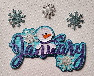 January Calendar Title. Scrapbook, Card making Paper Piecing | eBay