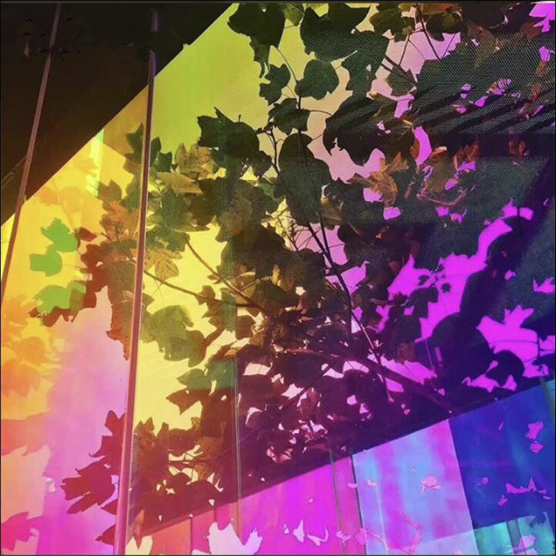 Rainbow Effect Iridescent Window Film Stained Glass Sticker Dichroic ...