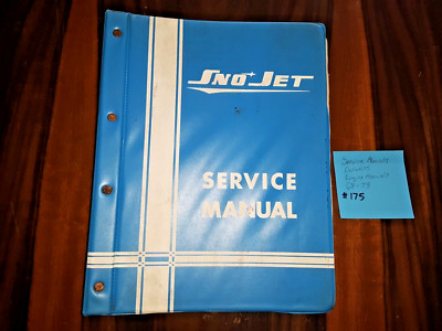 Vintage 1968-73 Sno-jet Service Manual | eBay