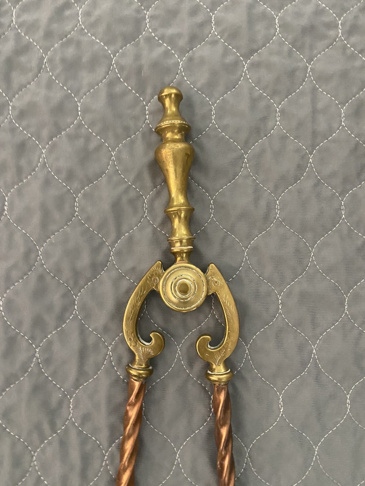 Set of Victorian Brass Copper Fireplace Tools 19th Century Shovel Poker ...