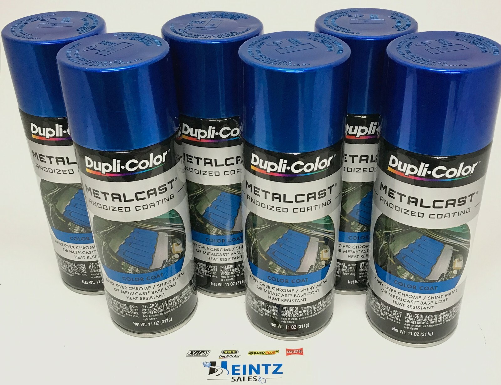 Duplicolor MC201-6 PACK MetalCast Blue Anodized Heat Resistant Coat ...