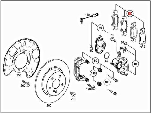 Genuine MERCEDES C292 W166 X166 GL-CLASS X166 Ts disk brake pad ...