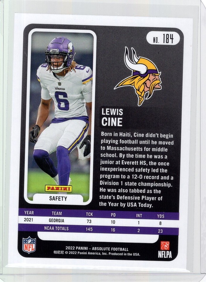 2022 Absolute #184 Lewis Cine RC | eBay