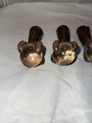 Cast Iron Claw Foot and Glass Ball Stool 4” Leg Hardware Set of 4 ...