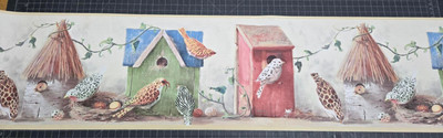 Birds Wallpaper Border Birdhouses Colorful Wall Decor SG4014B | eBay