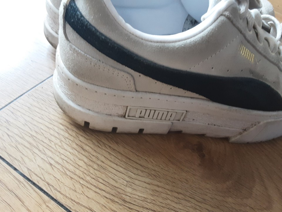 Puma Platform Trainers Light Grey Suede Uk 5.5 Lace Up | eBay UK