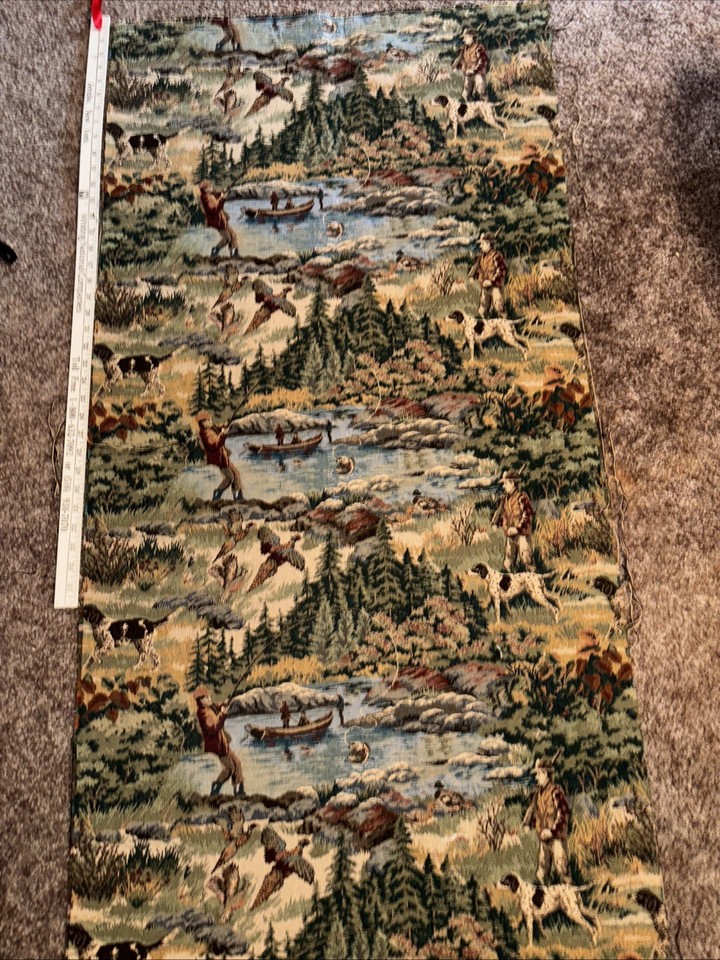 Hunting And Fishing Hunting Tapestry Panel. 56” x 26” | eBay