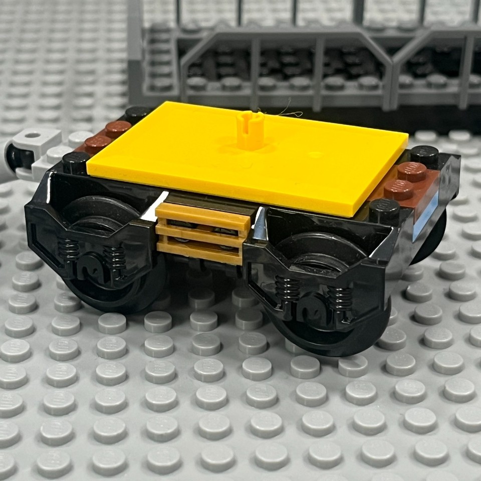 Lego Train Base 92088 (Black 6x24) with Wheel Housings (38339) + 2 ...