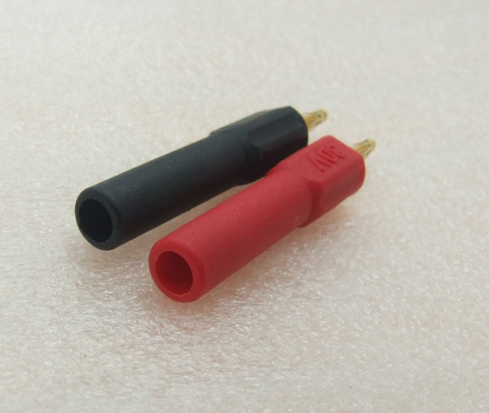 4PCS Safety copper Gilded 2mm Banana Plug Male to 4mm Banana Jack ...