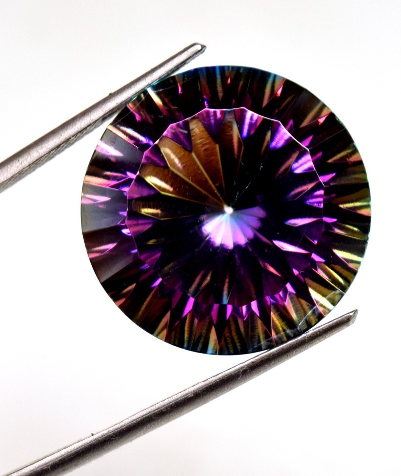 Natural Topaz Multi Fire Topaz Concave Cut Coated Topaz 35.05 Ct ...