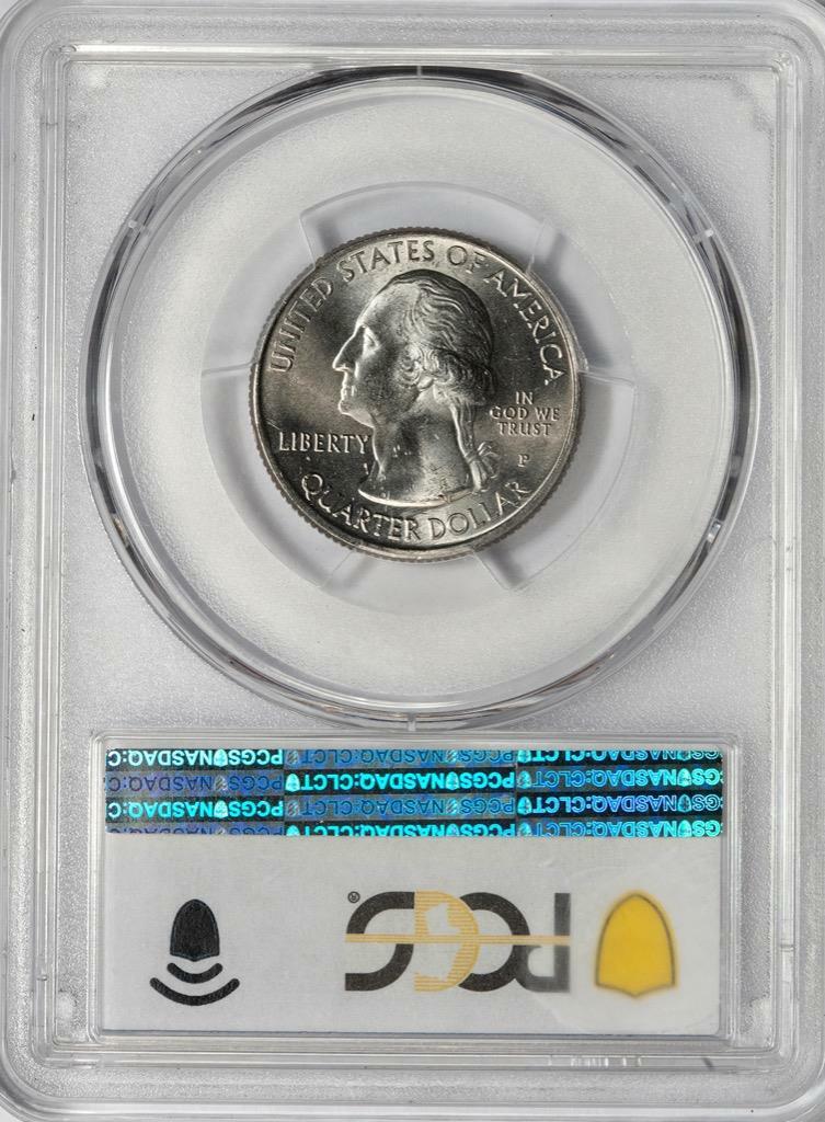 2020 PCGS MS64 Struck Thru Bat American Samoa NP Pandemic Quarter Mint ...