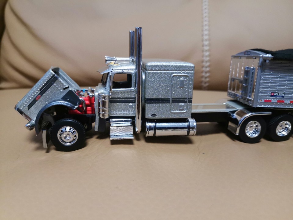 DCP 1/64 silver 389 silver hopper trailer | eBay