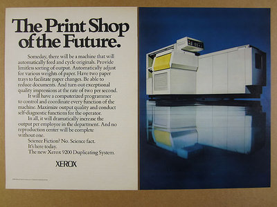 1974 Xerox 9200 Duplicating System 'print shop of the future' vintage ...