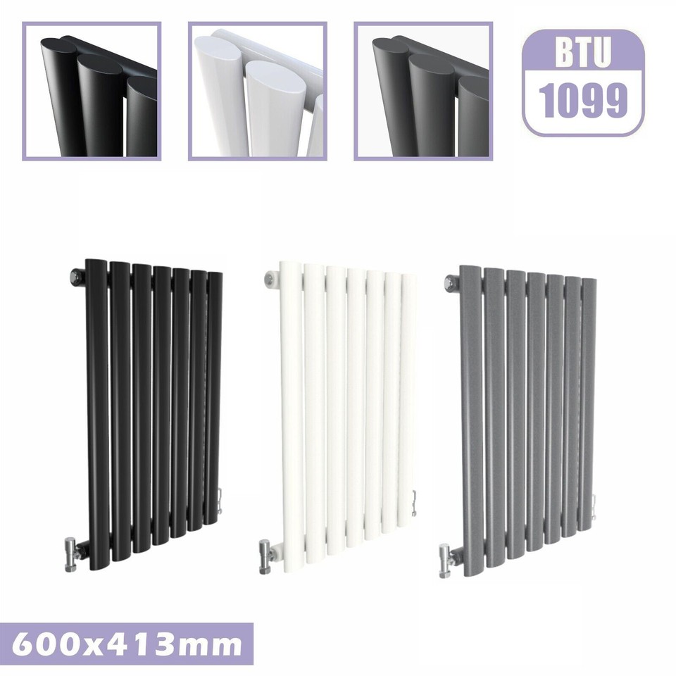 Designer Flat Panel Oval Column Horizontal Vertical Radiator Central ...