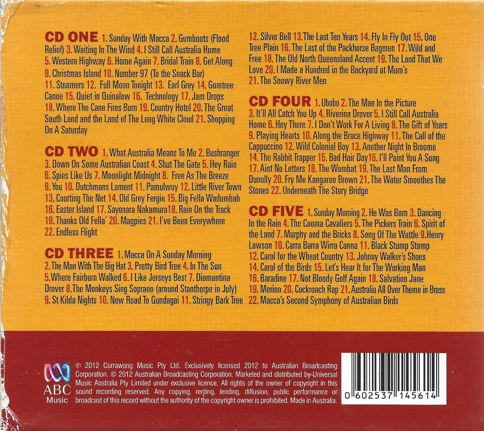 Macca's Top 100 - CD Box Set - 5 x Discs - Australian Import - UK ...