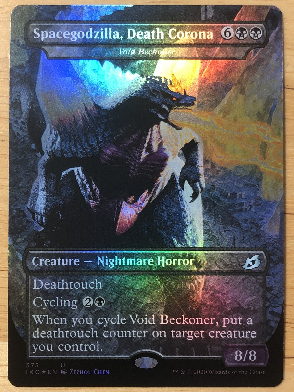 FOIL Spacegodzilla, Death Corona Ikoria showcase godzilla void mtg NM ...
