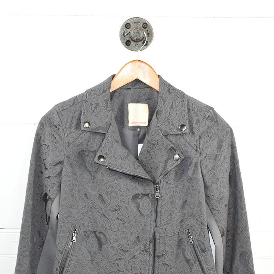 Rebecca Taylor Jacquard Moto Jacket #186-96 | eBay