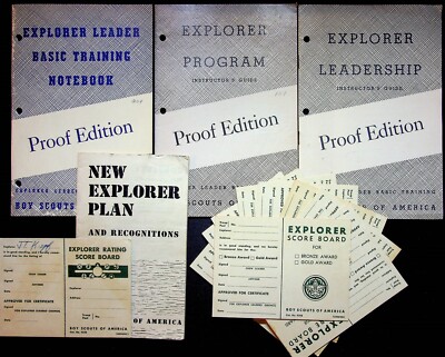 Boy Scout Explorer Program Lot Of 3 Guides 1950 + Score Boards + Plan ...