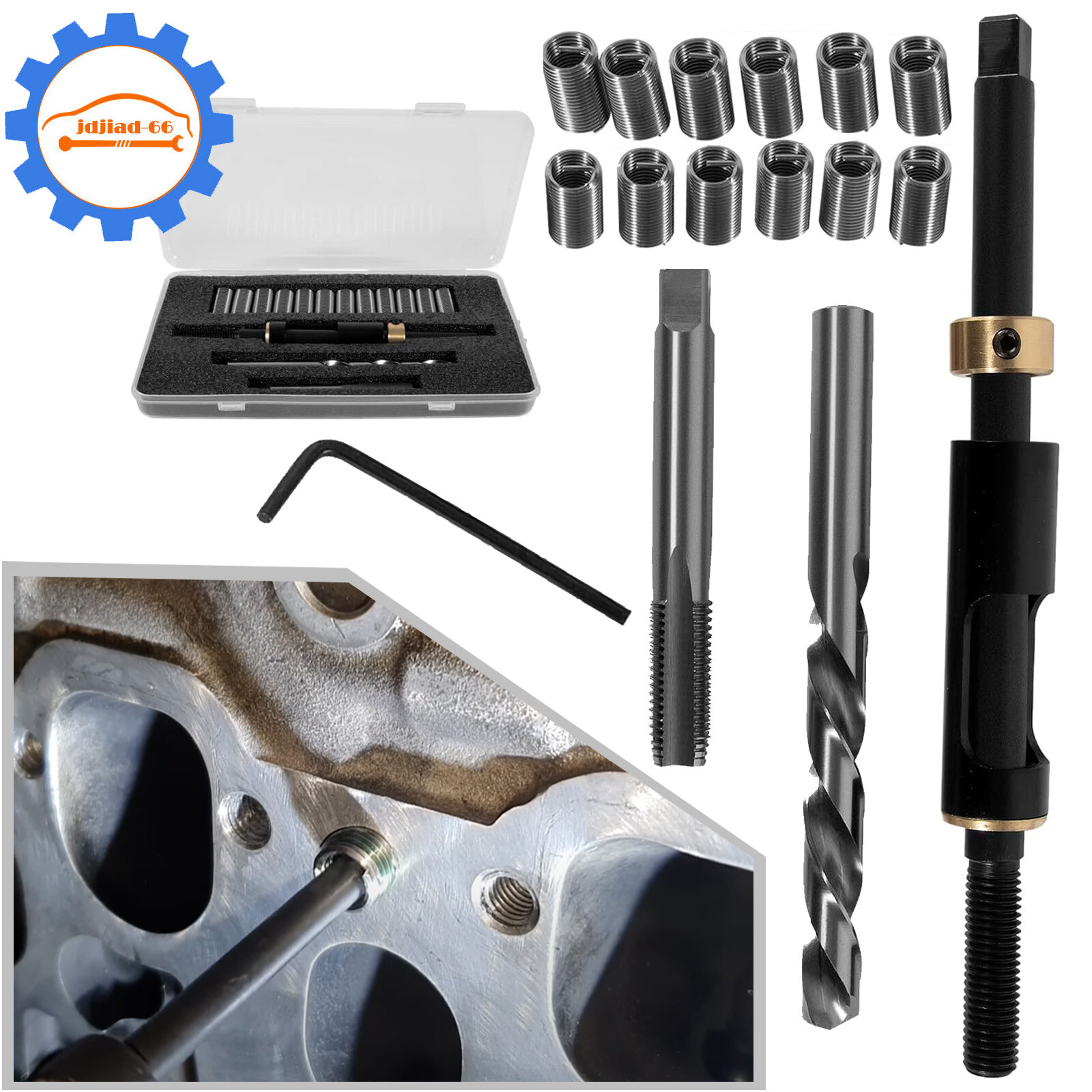 Head Bolt Thread Repair Kit 35119S for Cadillac/Honda/Toyota M11X1.5 ...