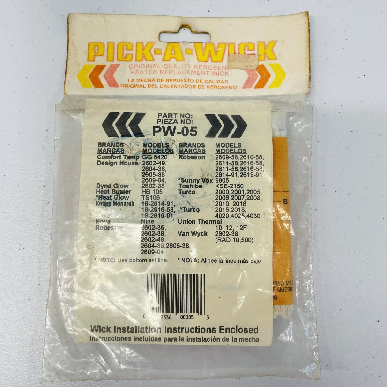 World Marketing Pick A Wick Replacement Kerosene Heater Wick PW-05 (AW ...