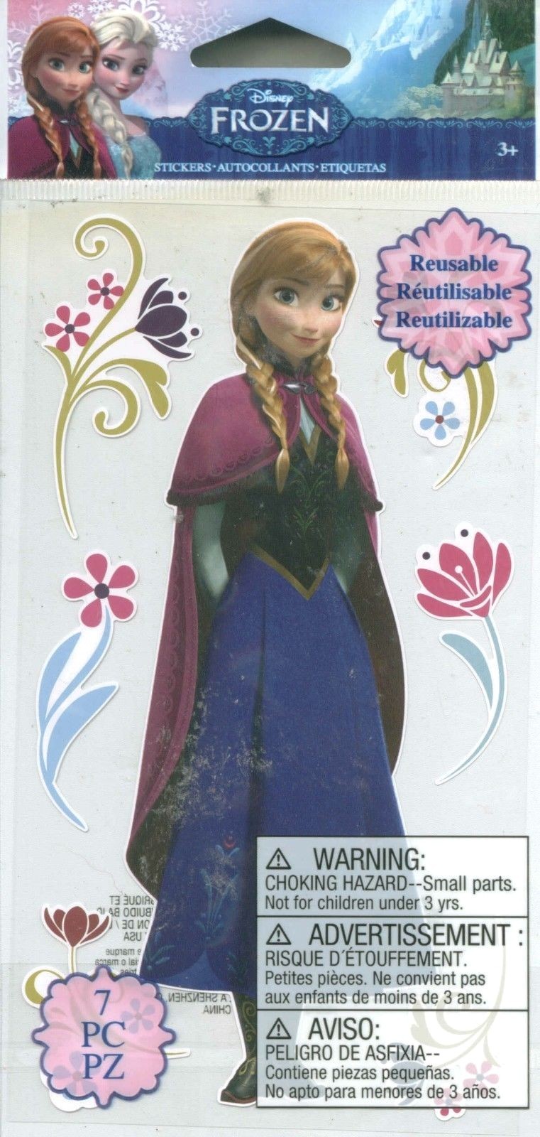 DISNEY FROZEN Elsa Anna Kristoff Olaf Sven Snow Sisters Stickers ...