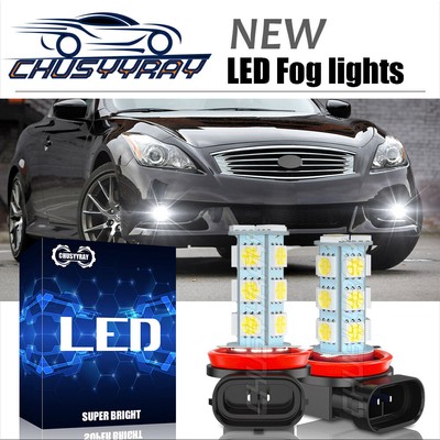 For INFINITI G37 2011-2013 - 2pc Bright H11 LED Fog Light Beam Bulbs ...