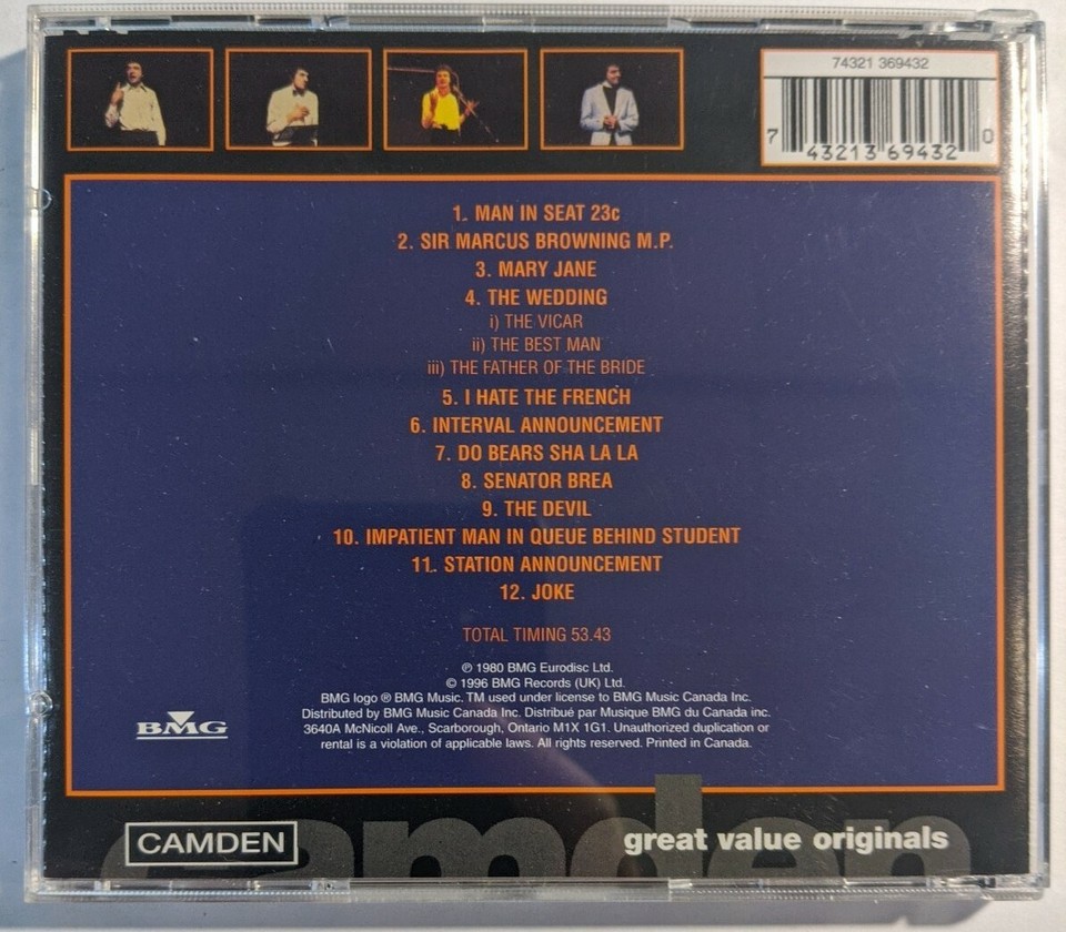 Rowan Atkinson : Live In Belfast (BMG Audio-CD 1996) Stand Up Comedy CD ...