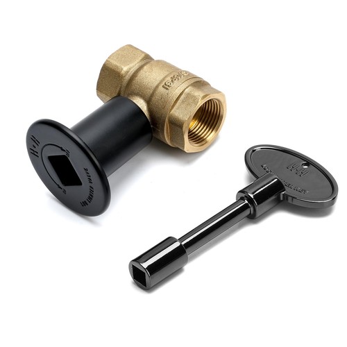 3/4 Inch Straight Gas Key Valve Kit For Fire Pit Fireplace Flange ...